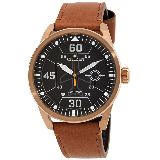 Citizen Avion Eco-Drive Black Dial Men's Watch AW1733-09E - Watches ...