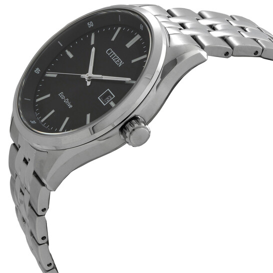 Citizen Black Dial Eco-Drive Men's Stainless Steel Watch BM7560-59E ...