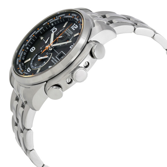 Citizen Eco Drive Black Dial Stainless Steel Men's Watch AT9010-52E ...