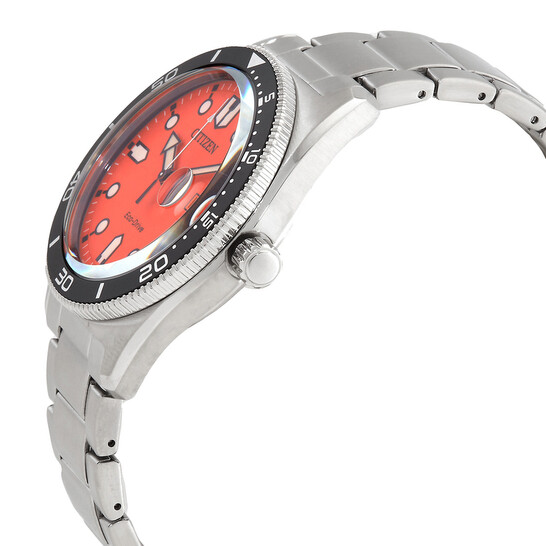 Citizen Eco-Drive Orange Dial Men's Watch AW1760-81X 4974374333995 ...