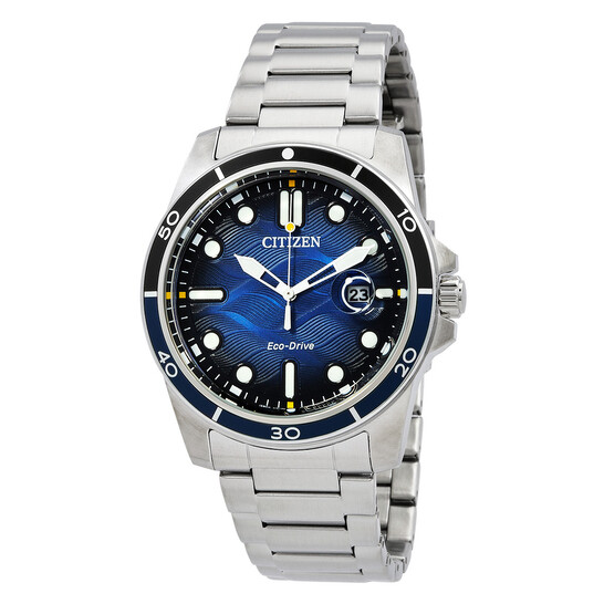Citizen Marine 1810 Eco-Drive Blue Dial Men's Watch AW1810-85L ...