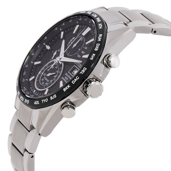 Citizen Perpetual Alarm World Time Chronograph Black Dial Men's Watch ...