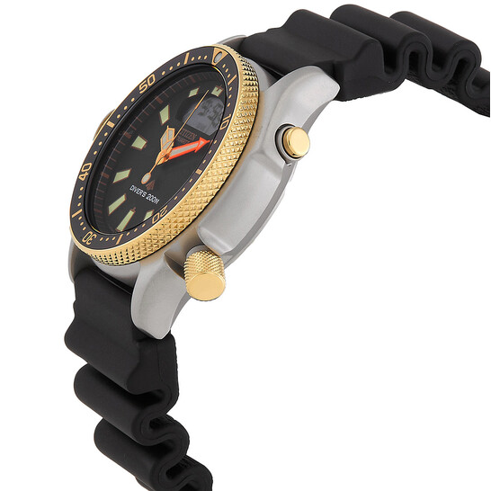 Citizen Promaster Aqualand Quartz Analog-Digital Black Dial Men's Watch JP2004-07E 4974374162328 ...