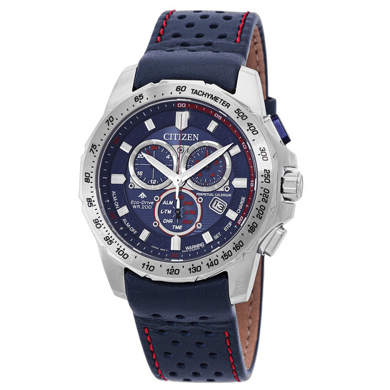 Citizen Promaster MX Perpetual Alarm Chronograph Blue Dial Men's Watch ...