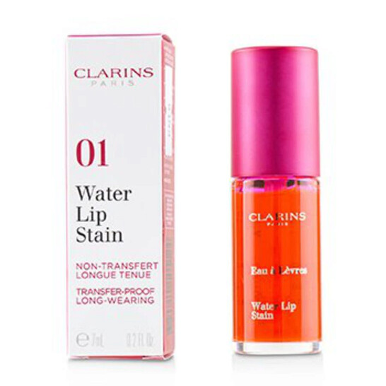 Clarins Ladies Water Lip Stain 01 Water Pink Makeup 3380810105124 ...
