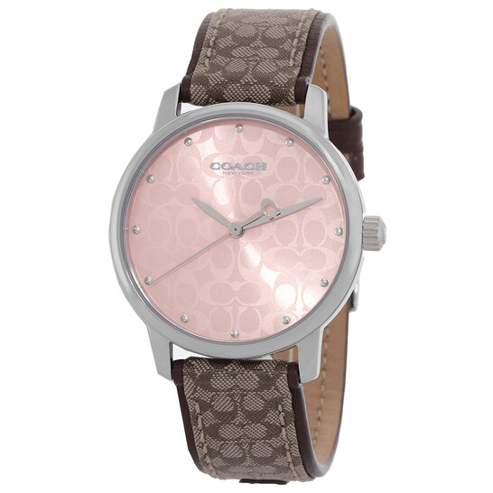 Coach Grand Quartz Pink Dial Ladies Watch 14503873 - Watches, Grand ...