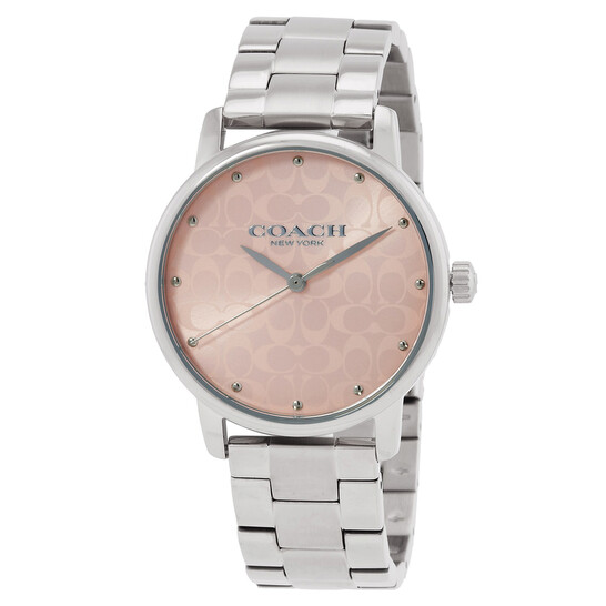 Coach Grand Quartz Pink Dial Watch & Strap Gift Set 14000088 - Watches ...