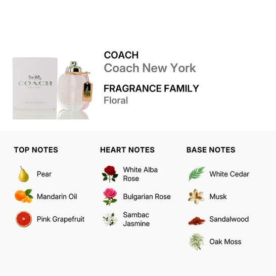 Coach New York / Coach EDT Spray 3.0 oz (90 ml) (w) 3386460079136 ...