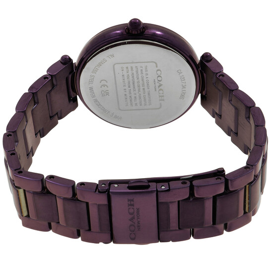 Coach Park Quartz Crystal Purple Dial Ladies Watch 14503422 - Watches ...