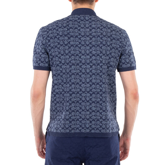 Coach Signature Polo Shirt In Blue, Size Small CI442 Z67 - Clothing ...