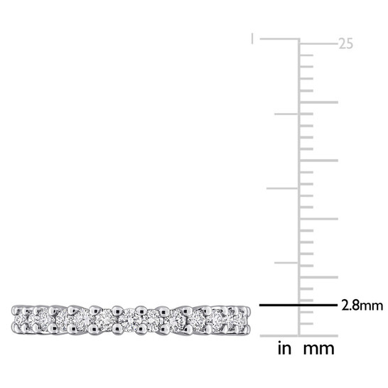 Created Forever 1CT TW Lab Grown Diamond Eternity Ring 14k White Gold ...