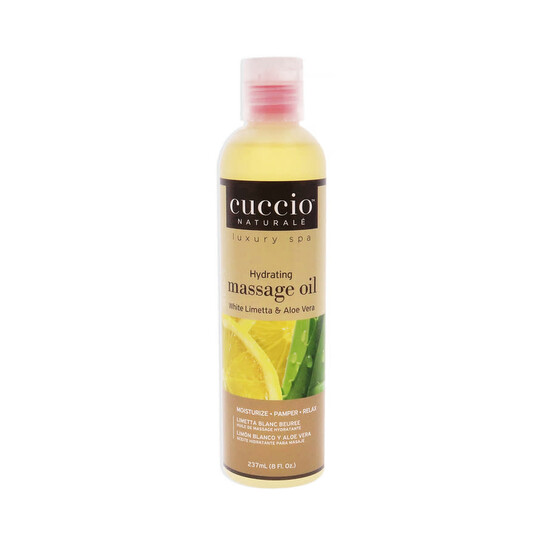 Cuccio Hydrating Massage Oil Body Oil 8 oz White Limetta and Aloe Vera ...