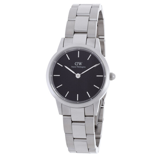 Daniel Wellington Iconic Link Quartz Black Dial Ladies Watch DW00100208 ...