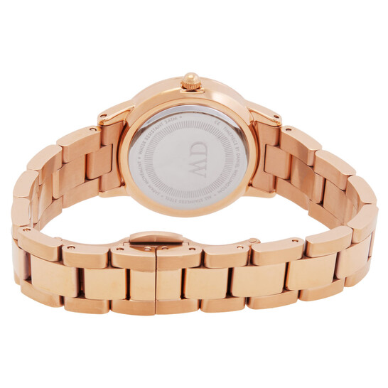 Daniel Wellington Iconic Link Quartz Black Dial Ladies Watch DW00100214 ...