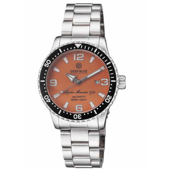 Deep Blue Alpha Marine Automatic Full Lume Red Dial Men's Watch ...