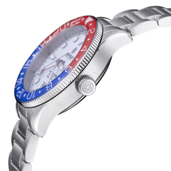 Deep Blue Aqua Diver Gmt Automatic White Dial Men's 40 mm Watch ...