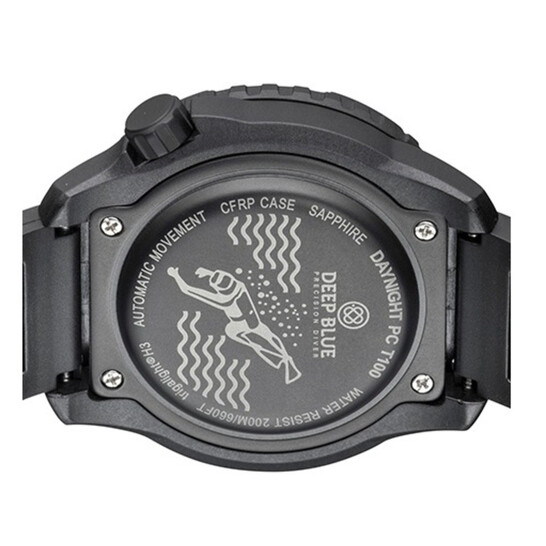 Deep Blue Daynight Pc Automatic Black Dial Men's Watch DNPCSTEALTHGREEN ...