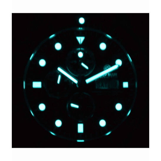 Deep Blue Master 1000 Quartz Chronograph Diver Blue Dial Unisex Watch ...