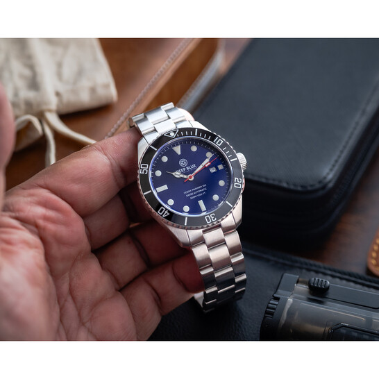 Deep Blue Ocean Mariner 300 Automatic Blue Dial Men's 42 mm Watch ...