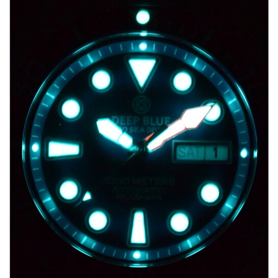 Deep Blue Pro Sea Diver I Automatic Blue Dial Men's Watch SD1K14BLUBLUE ...