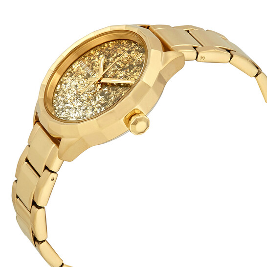 Diesel Kween B Gold-tone Glitter Dial Ladies Stainless Steel Watch ...