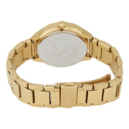 Diesel Kween B Gold-tone Glitter Dial Ladies Stainless Steel Watch ...