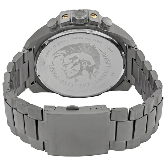 Diesel Mega Chief Chronograph Grey Dial Men's Watch DZ4466 698615125449 ...