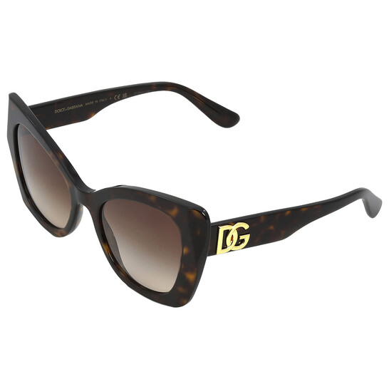 Dolce & Gabbana Gradient Brown Butterfly Ladies Sunglasses DG4405 502/ ...