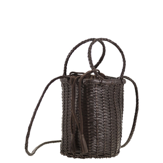 Dragon Diffusion Lina Mini - Woven Leather Bag 8704 DKBRO - Handbags - Jomashop