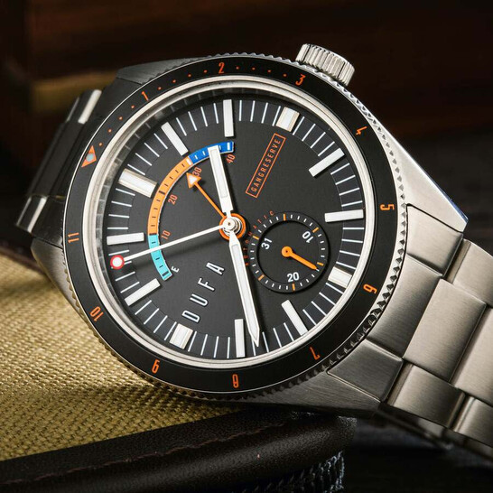 Dufa Freitaucher Black Dial Men's Watch DF-9038-55 194595044386 ...