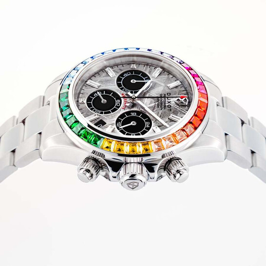 Duxot Accelero Meteorite Chronograph Quartz Silver Dial Men's Watch DX ...
