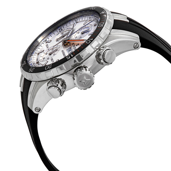 Edox Grand Ocean Chronograph Automatic Silver Dial Men's Watch 01123 ...