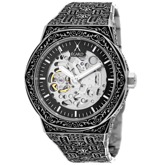 Egard Bermuda Skeleton Quartz Silver Dial Men's Watch WCH-5080-G1G103 ...