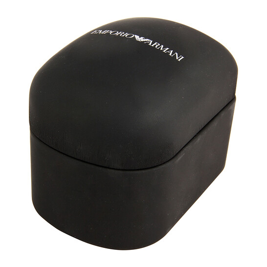 Emporio Armani Black Dial Black Leather Strap Men's Watch AR6039 ...