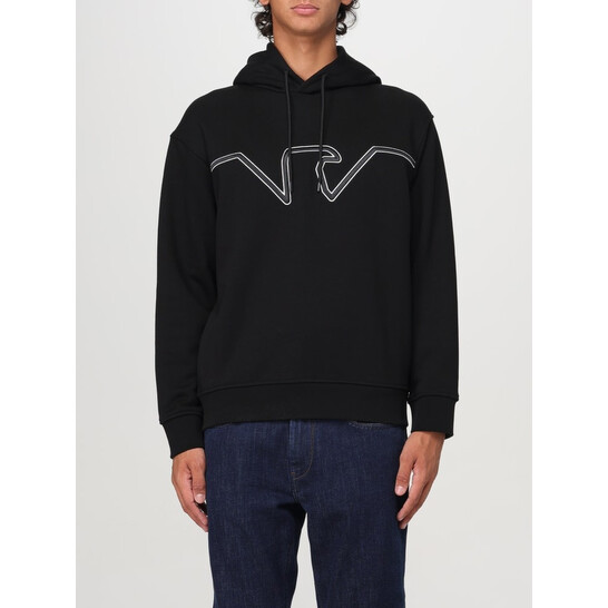 Emporio Armani Black Eagle Logo Jersey Hoodie, Size Small 6D1MD2-1JWPZ ...