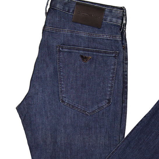 Emporio Armani J06 Slim-Fit Worn-Effect Denim Jeans, Waist Size 30 ...