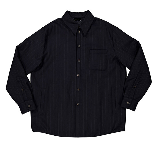 Emporio Armani Oversized Striped Shirt, Brand Size 48 (US Size 38 ...