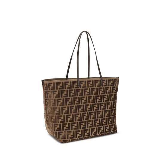 Fendi Ff Logos Tote Bag 8BH425 AT14 F0L1B CHOCOLATE - Handbags - Jomashop