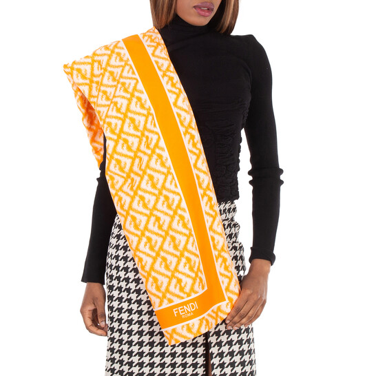 Fendi Motif Print Cotton Blend Scarf FXS716-AN9O-F0PY4 2004005045903 ...