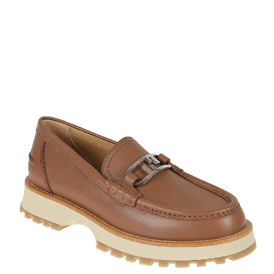 Fendi O'Lock Slip-On Leather Loafers, Brand Size 7 (US Size 8) 7D1579 ...