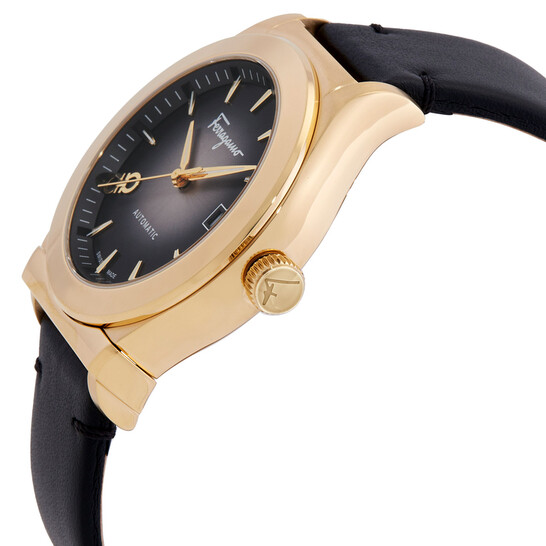 Ferragamo 1927 Automatic Black Dial Men's Watch SFU800124 7630615167442 ...