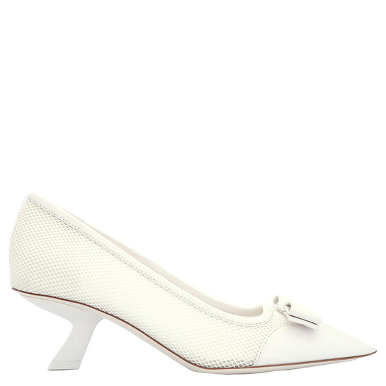 Ferragamo Anz Vara Bow Mesh Pumps, Size 7 01F263 761452 - Shoes - Jomashop