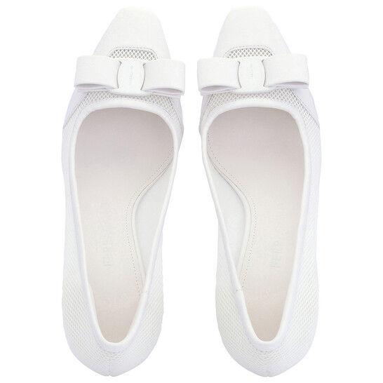 Ferragamo Anz Vara Bow Mesh Pumps, Size 7 01F263 761452 - Shoes - Jomashop