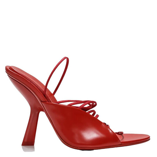 Ferragamo Ladies Red Leather Altaire Ultra Fine Strap Sandals, Size 8.5 ...