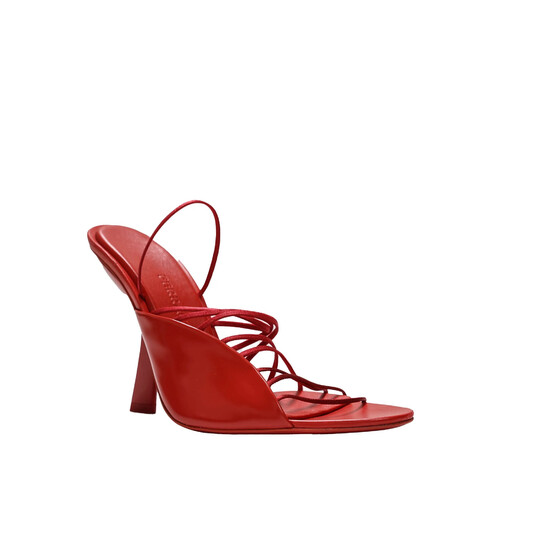 Ferragamo Ladies Red Leather Altaire Ultra Fine Strap Sandals, Size 8.5 ...