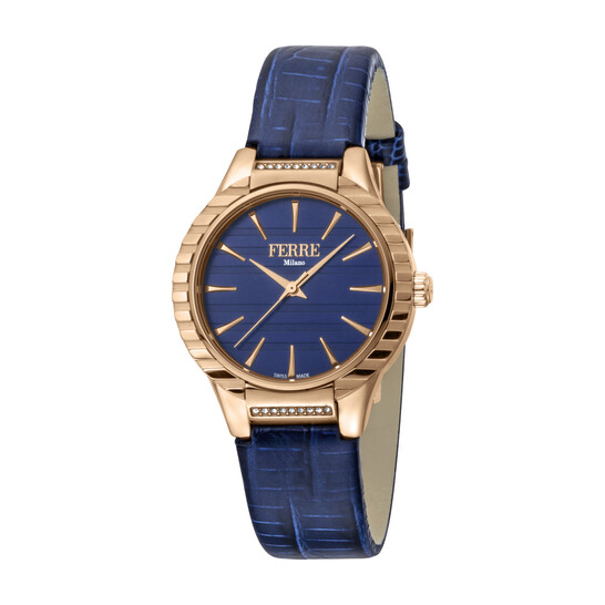 Ferre Milano Quartz Blue Dial Ladies Watch FM1L114L0031 842551113934 ...