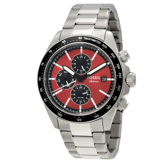 Fossil Autocross Chronograph Quartz Red Dial Men's Watch BQ2895 ...