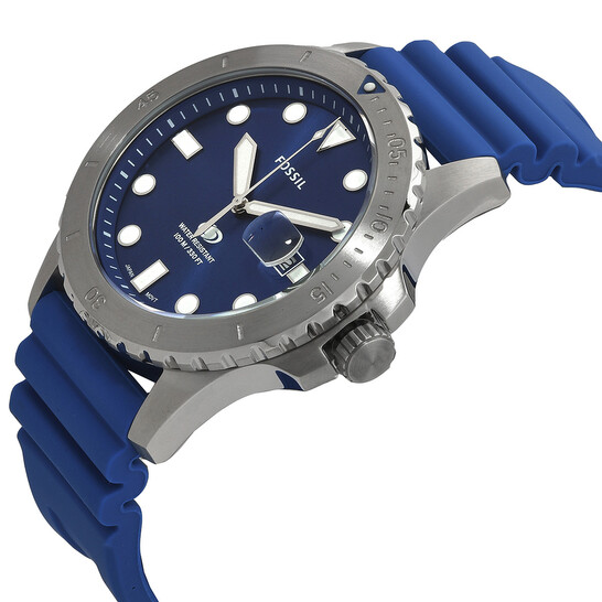 Fossil Blue Dive Quartz Blue Dial Men's Watch FS5998 796483610798 - Watches, Blue Dive - Jomashop