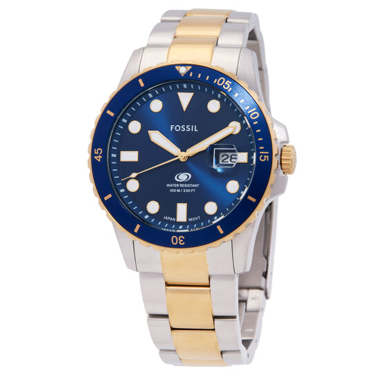 Fossil Blue Dive Quartz Blue Dial Men's Watch FS6034 796483635005 ...