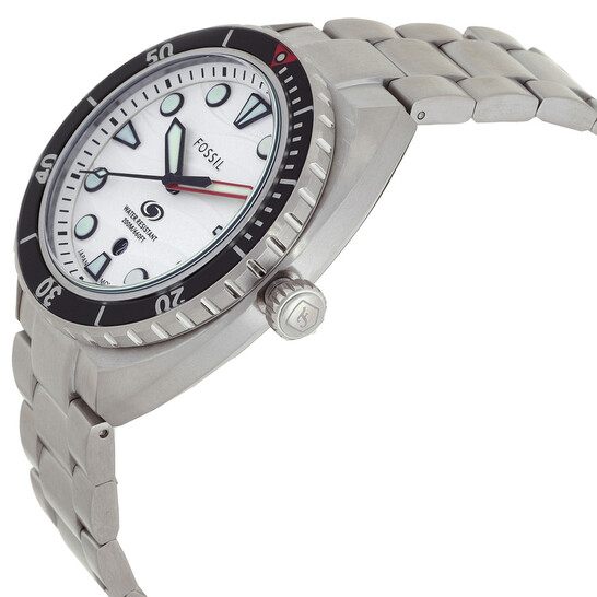 Fossil Breaker Quartz White Dial Men's Watch FS6063 796483653948 ...